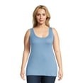 Terra & Sky Women's Plus Size Layering Tank Top 2-Pack, Modal Spandex ...