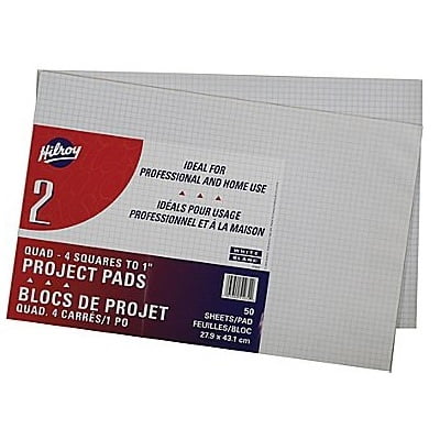 Hilroy Figuring Pads Graph Ruling 2 pack White Paper - Walmart.ca