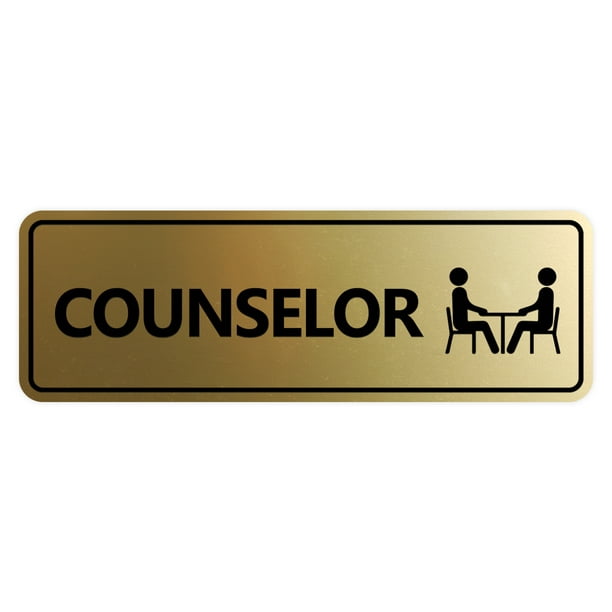 Standard Counselor Sign (Brushed Gold) - Large - Walmart.com