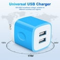 FiveBox USB Wall Charger Block, Dual Port 2.1A Fast Charging, 2-Pack ...