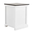 Distressed White and Deep Brown Three Drawer Nightstand - Walmart.com