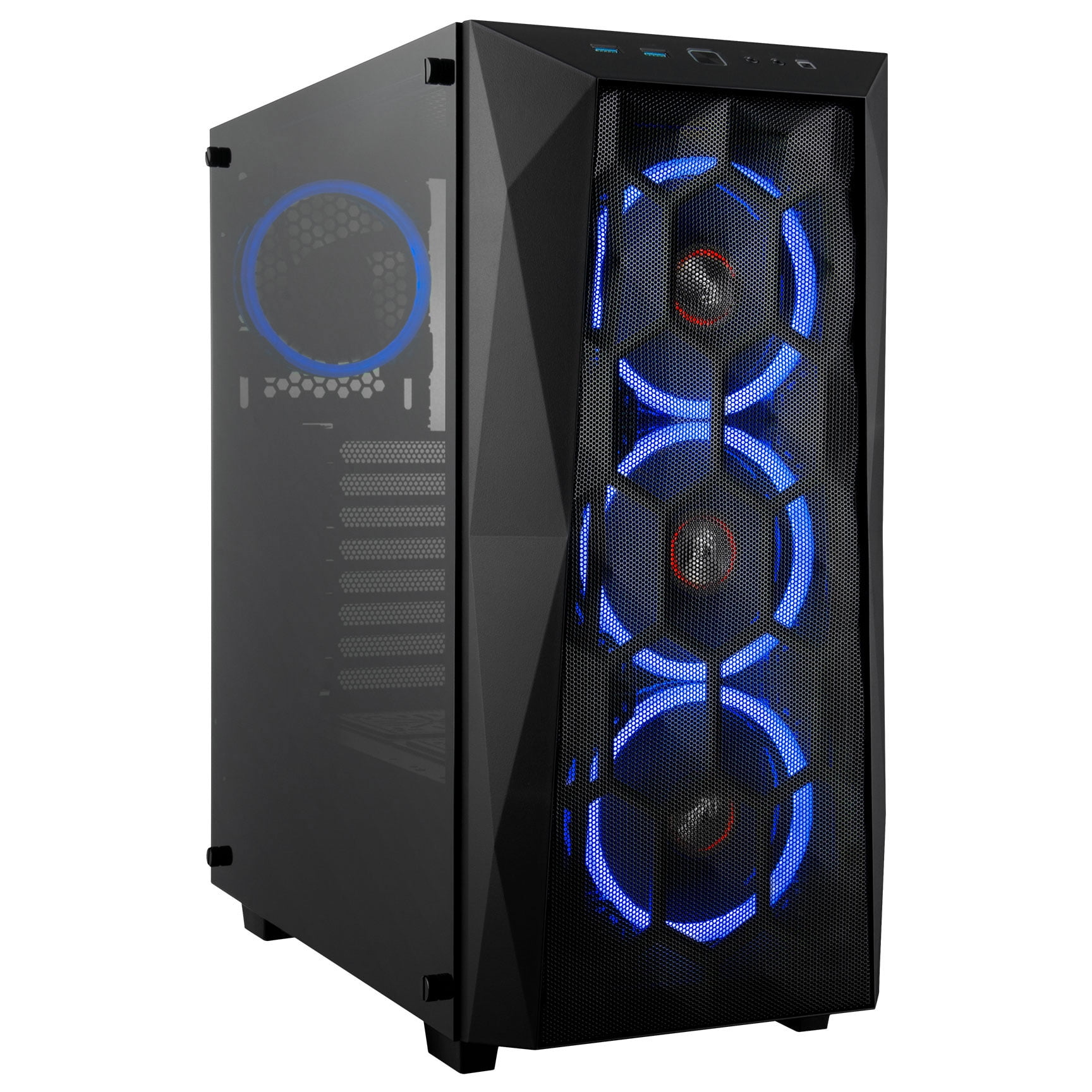 Rosewill SPECTRA X-Blue ATX Mid Tower PC Gaming Computer Case, Tempered ...
