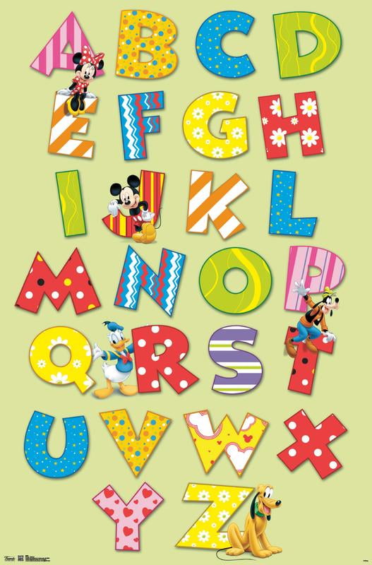 Disney Mickey Mouse - Alphabet Wall Poster, 22.375" x 34" - Walmart.com