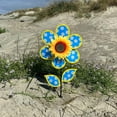 In the Breeze 2658 — 12 Inch Daisy Sunflower Wind Spinner with Leaves ...