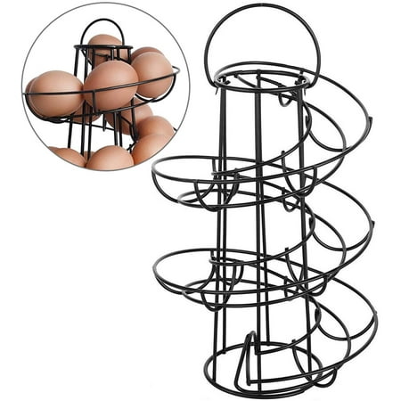KCSD Rotating Spiral Egg Holder, Egg Dispenser Rack Egg Helter Skelter ...