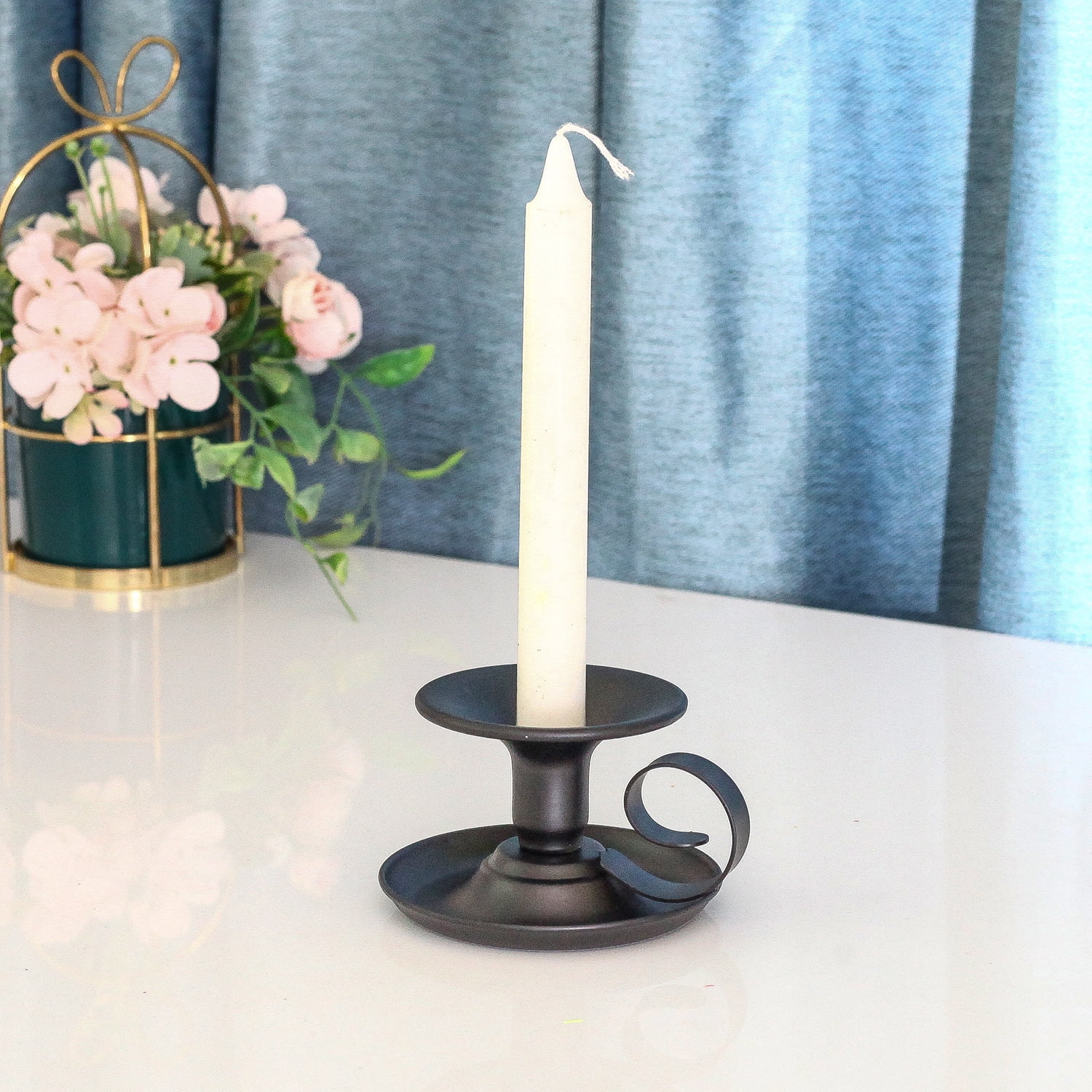 Vintage candle holder 2pcs Taper Candle Stick Holders Retro Metal ...
