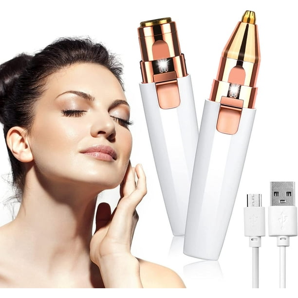 Depiladora eléctrica femenina 2 en 1, depiladora recargable por USB con ...