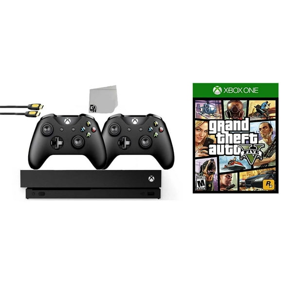 Microsoft Xbox One X 1TB Gaming Console Black with 2 Controller ...