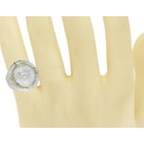 Men's 14K Yellow Gold Real Diamond Puff Pillow 3D Round Pinky Ring 5.75 ...