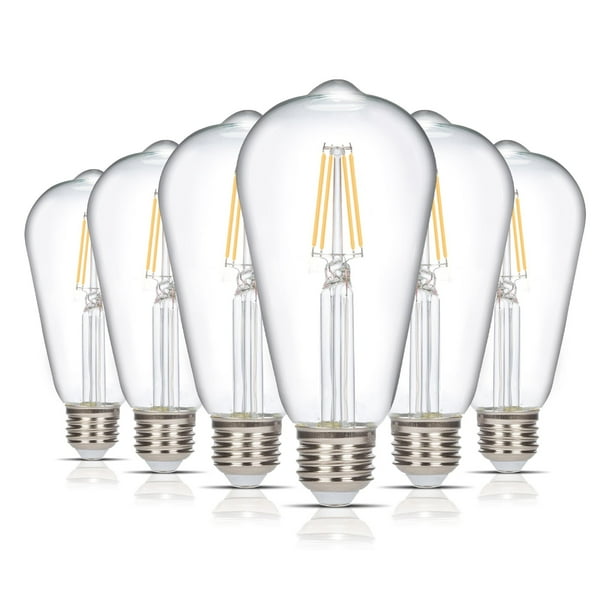 Simba Lighting LED Edison ST21 6W 60W Equivalent Light Bulbs 120V ...