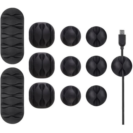12 Pack Durable Cable Clips, Cable Tidy and Cable Tidy, Desktop ...