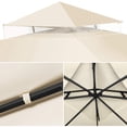 3x3M Double-Layer Gazebo Top Cover, 300D Polyester Canopy Replacement ...