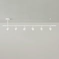 Globe Electric 6-Light Track Lighting Bar - White, Pivoting Shades ...