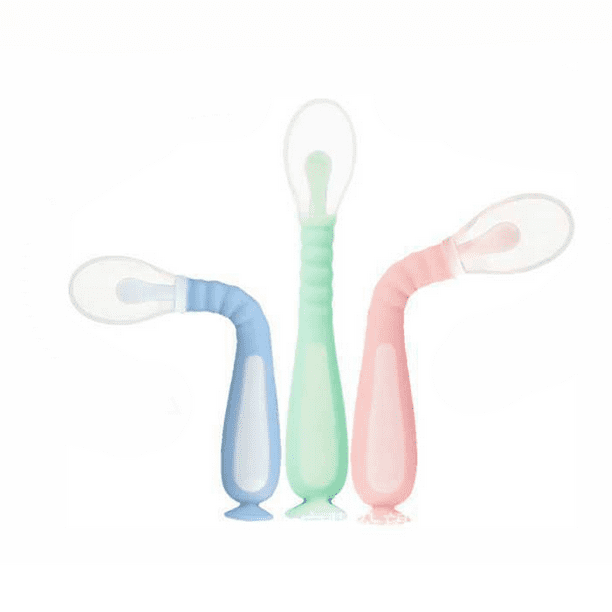 SHAR 3 Piece Baby Spoons - Collapsible Design Encourages Self Feeding ...