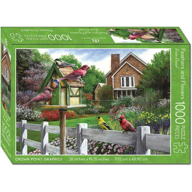 Crown Point Graphics 272567 Jigsaw Puzzle - Feathers & Flowers with ...