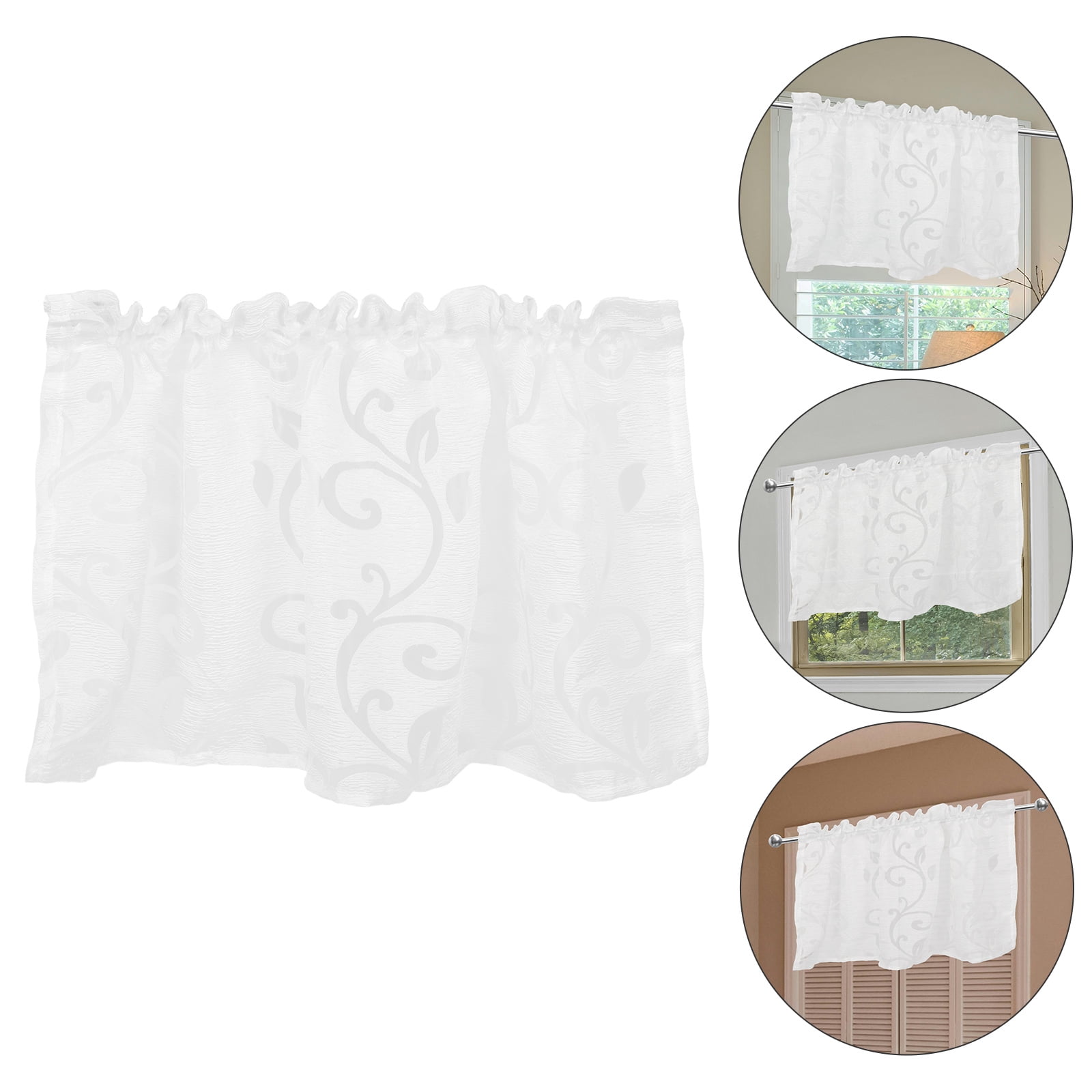 Click here for Goohochy Short Curtains For Cafe White Synthetic M... prices