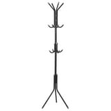 Chetwin White Wood 6 Hook Entryway Tree Coat & Hat Rack Organizer ...