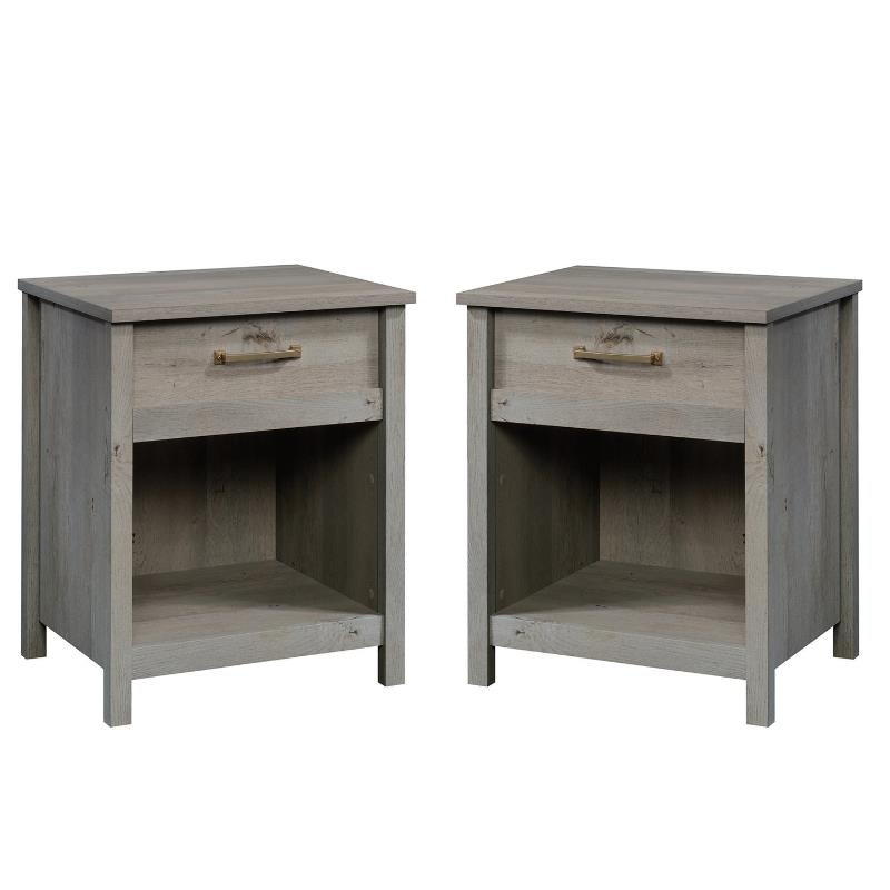 Home Square Wood Bedroom Nightstand in Mystic Oak ( Set of 2 ...