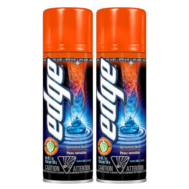 Edge Shave Gel Sensitive Skin 7 oz (Pack of 2) - Walmart.com