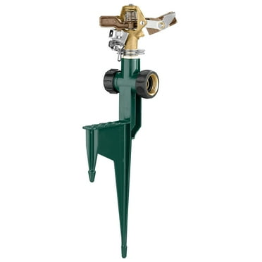 Orbit Irrigation 3-Arm Rotating Sprinkler on Telescoping Step Spike ...