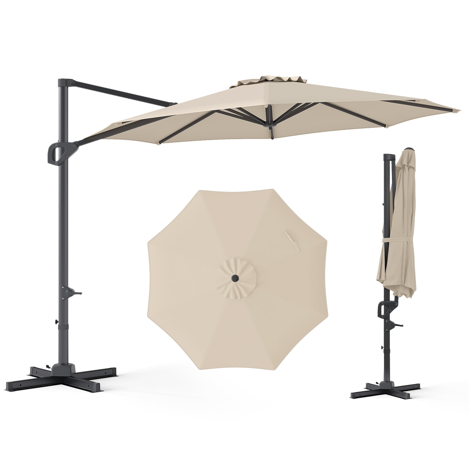 Click here for Costway 10 Ft Patio Cantilever Umbrella With 360°... prices