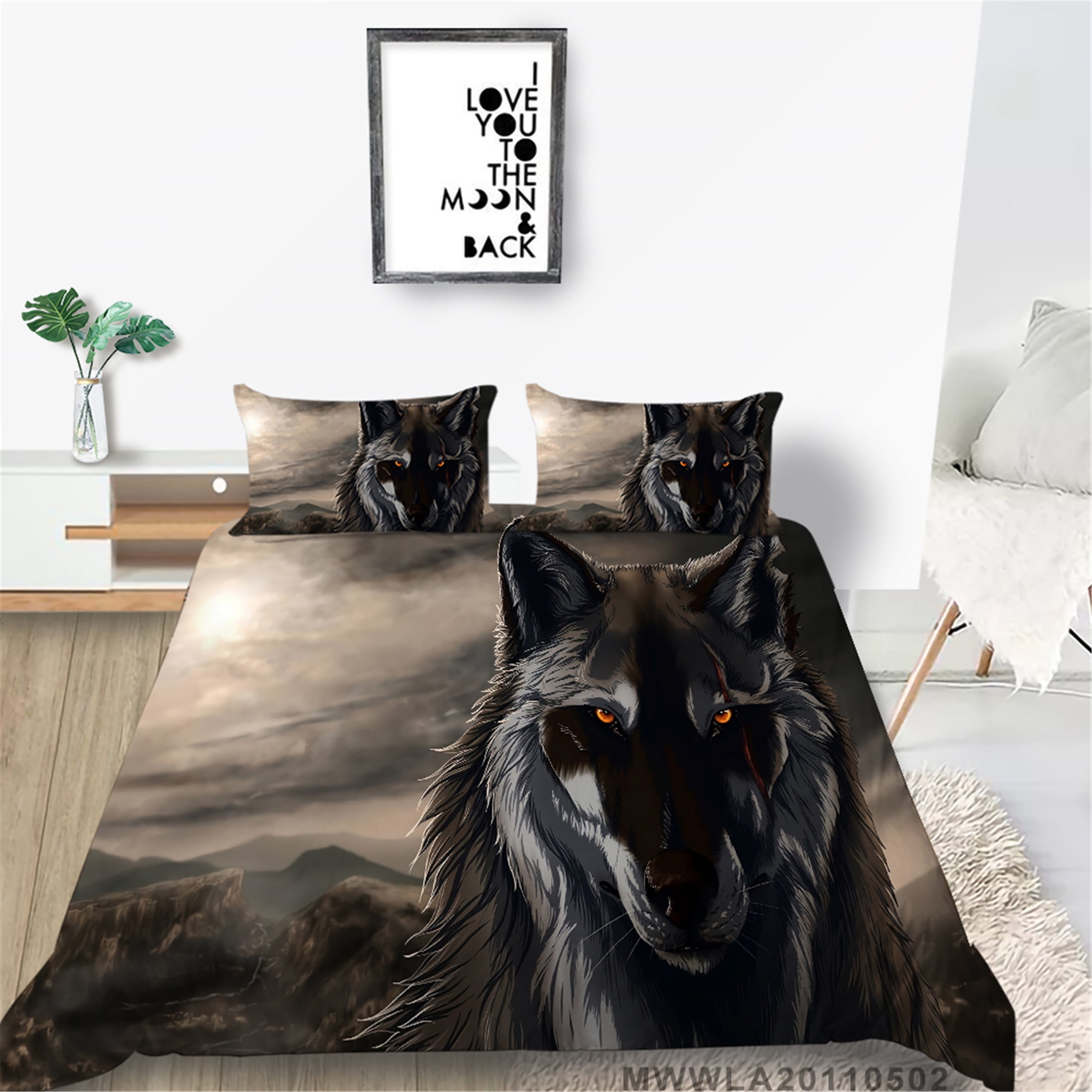 Comforter Cover Set Home Textiles Unique Design 3D Wolf Printed Home ...