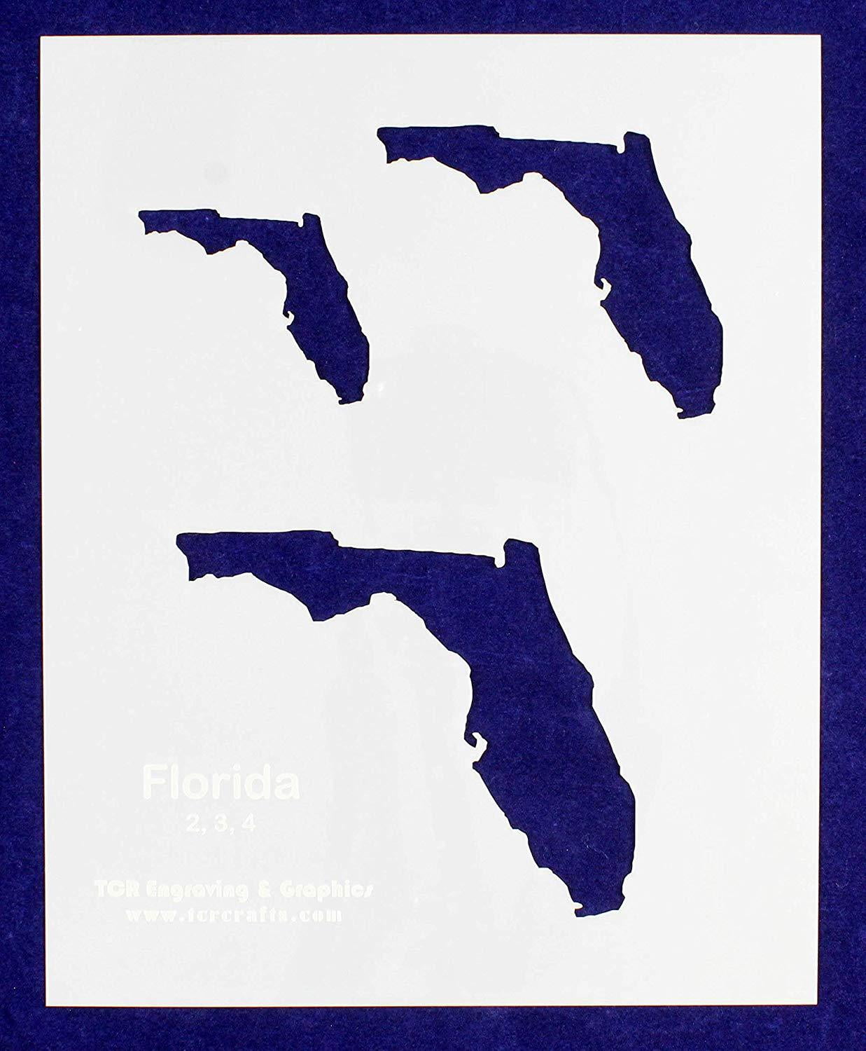 State of Florida 8x10 Stencil (2", 3", 4") 14 Mil Mylar - Painting ...
