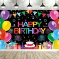Black and colorful balloons, birthday cake theme background cloth ...