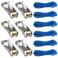 6 Pack Tent Guyline Tensioner Set, Locking Rope Adjusters with ...