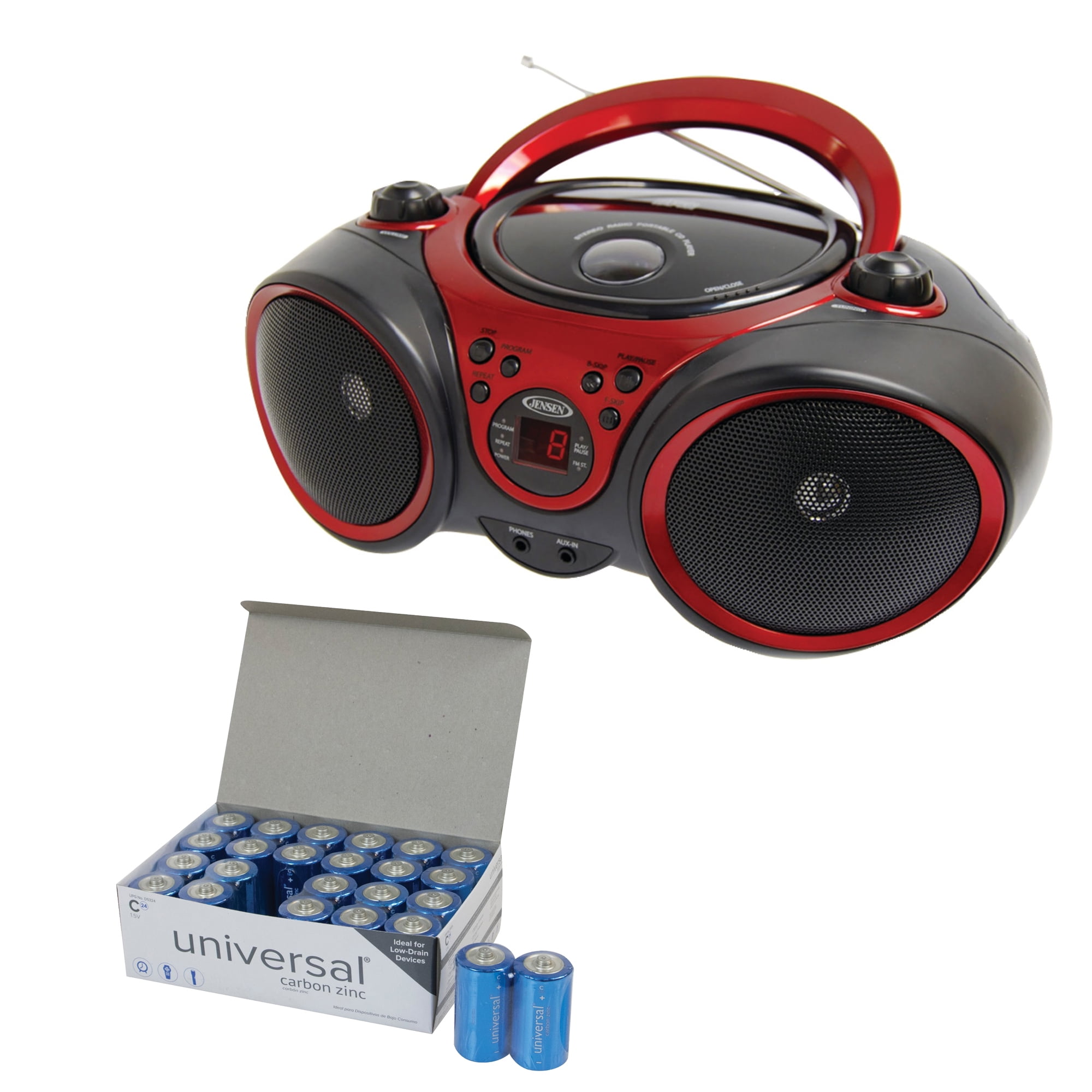 Jensen CD Radio MP3 Boombox, Black, CD-490 - Walmart.com