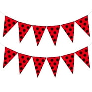 Ladybug Fancy Ribbon Flag Banner - Walmart.com