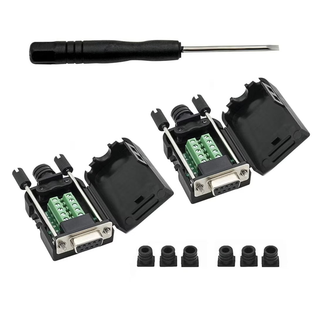 YIOVVOM DB9 Breakout Connector to Wiring Terminal RS232 D-SUB Male Serial Adapters Port Breakout ...