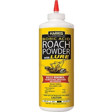 Harris Boric Acid Roach Killer Powder w/Lure, Includes Duster (32oz ...