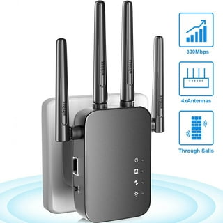 WiFi Repeater, 300Mbps Fast Speed WiFi Booster Wireless Repeater with ...