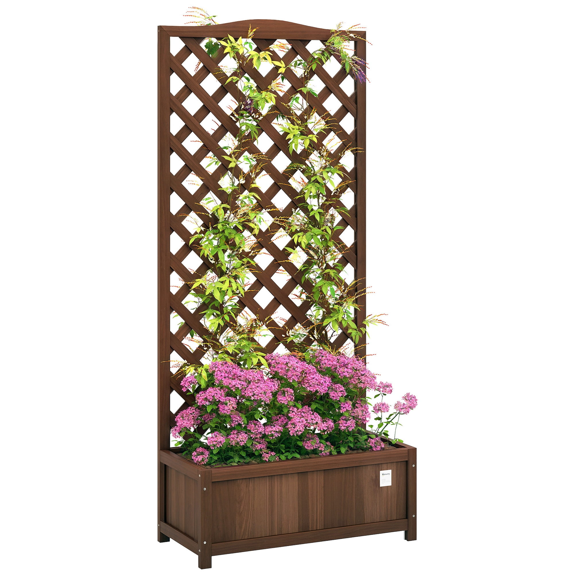 Click here for Outsunny Raised Garden Bed Planter With Trellis Fo... prices