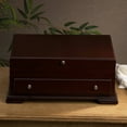 Lifetime Brands Dark Walnut Single Drawer Flatware Chest with Feet ...