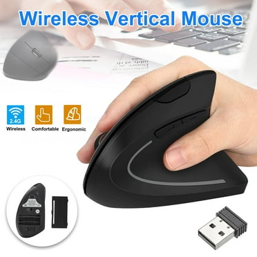 V7 Vertical Ergonomic 6-Button Optical Mouse, Black - Walmart.com
