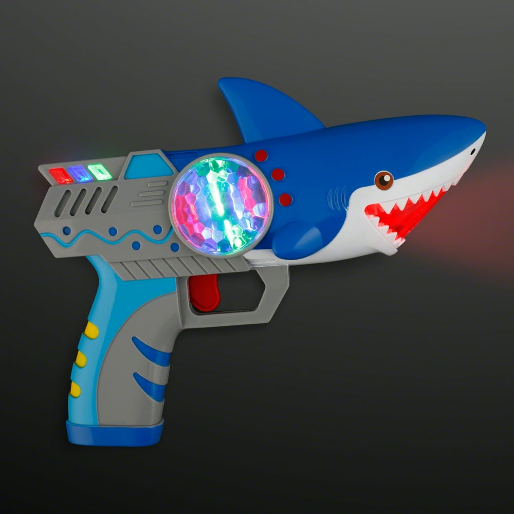 Light Up Shark Gun Toy with Spinning LED Lights - Walmart.com - Walmart.com