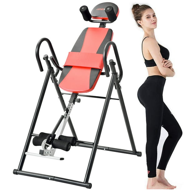 URHOMEPRO Foldable Gravity Inversion Table for Back Pain, Heavy Duty ...