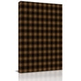 Brown Black Buffalo Plaid Canvas Wall Art for Living Room, Country ...