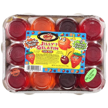 Winky Brand Jilly?s Sugar Free Gelatin Dessert Fun Pak, 12ct - Walmart.com