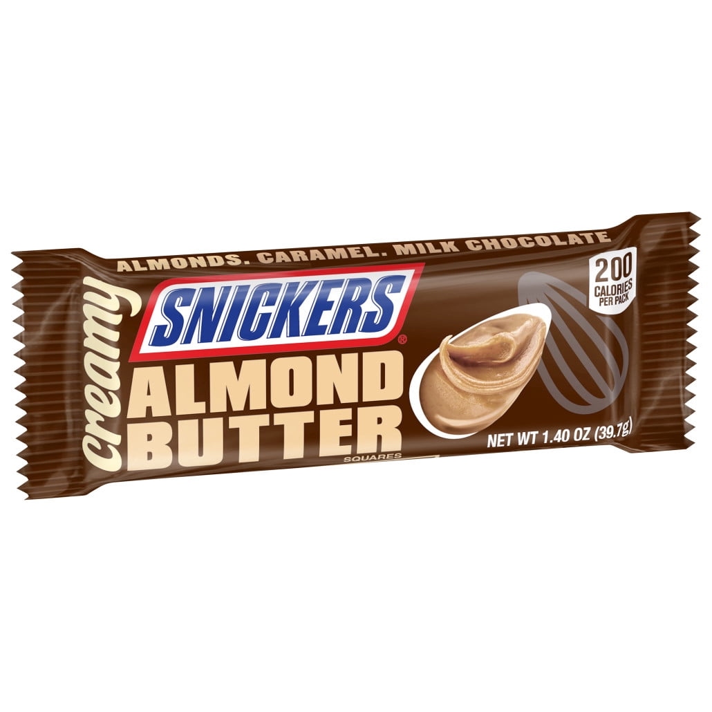 Creamy Snickers, Almond Butter Square Candy Bars, Single Size, 1.4 Oz ...
