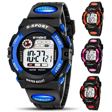 Kids Digital Watch, Boys Girls Sports Waterproof Watches with Alarm ...