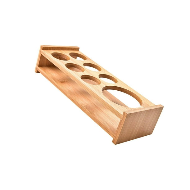 facefd Wood Coffee Mug Water Cup Rack Glassware for Countertop Tabletop ...