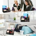 Comix Mesh Desktop Organizer Caddy - 7 Compartment Office Supply Holder ...