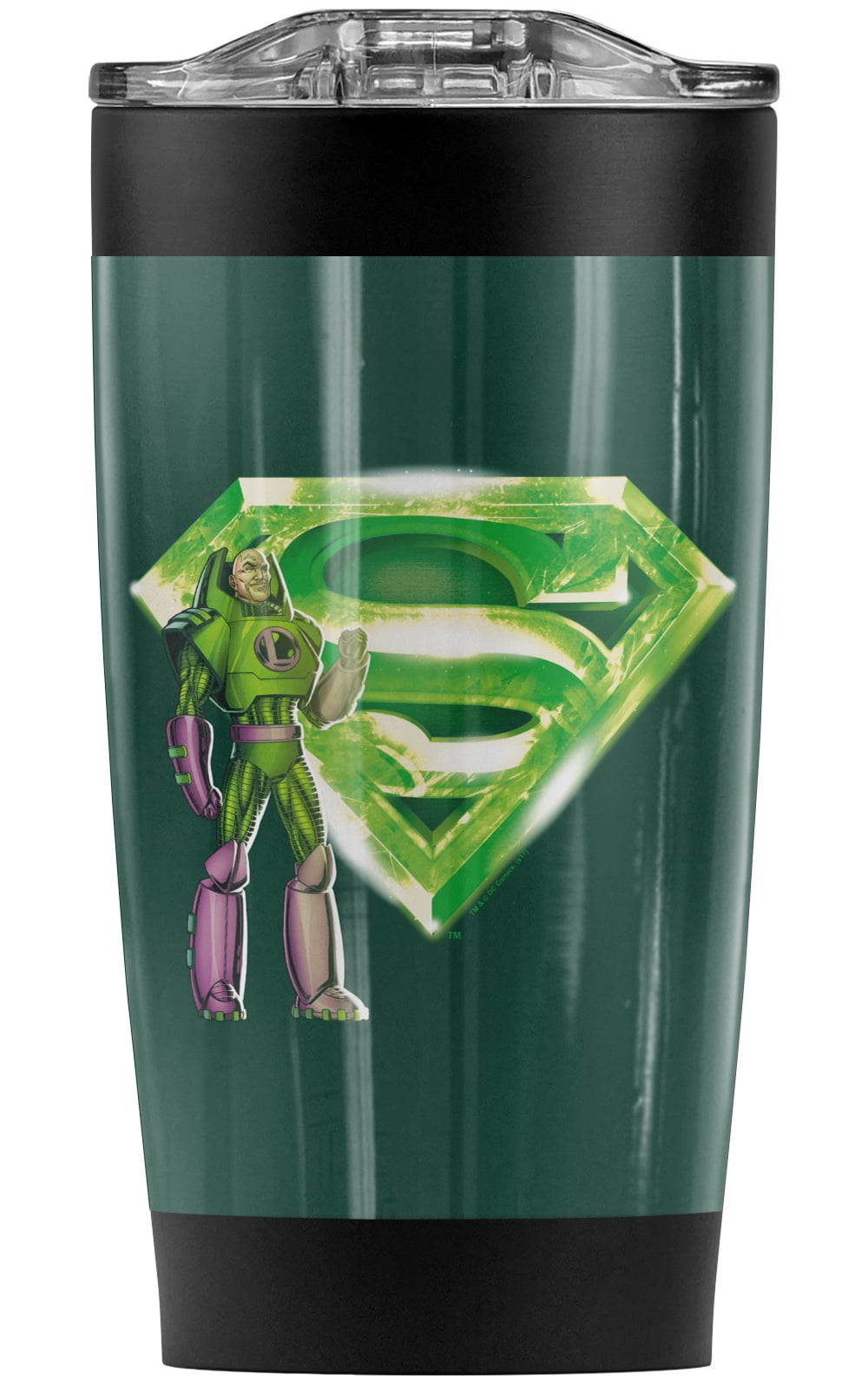 Superman Lex & Kryptonite Logo Stainless Steel Tumbler 20 oz Coffee ...