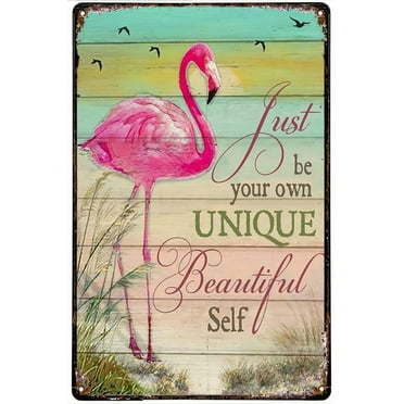 Metal Sign - Flamingo Wisdom - Durable Metal Sign - Use Indoor/Outdoor ...