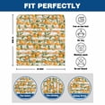 6 Pack Summer Fruit Chair Back Covers Watercolor Orange White Flowers ...