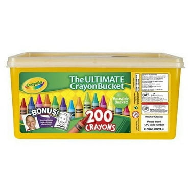 Crayola Ultimate Kids Colorful Crayon Bucket, 200 Pieces - Walmart.com