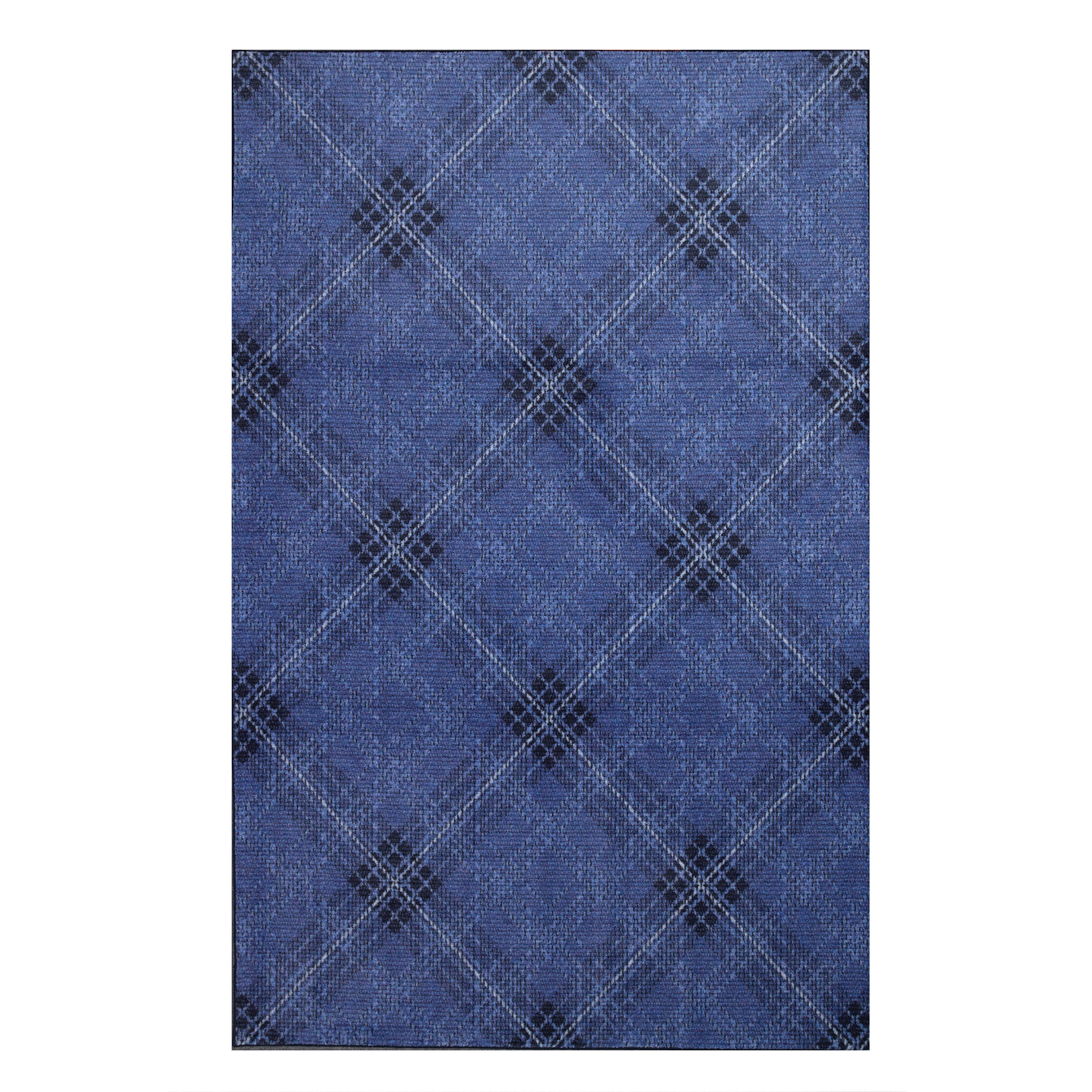 Mohawk Home Prismatic Russell Plaid Medium Blue Transitional Striped ...
